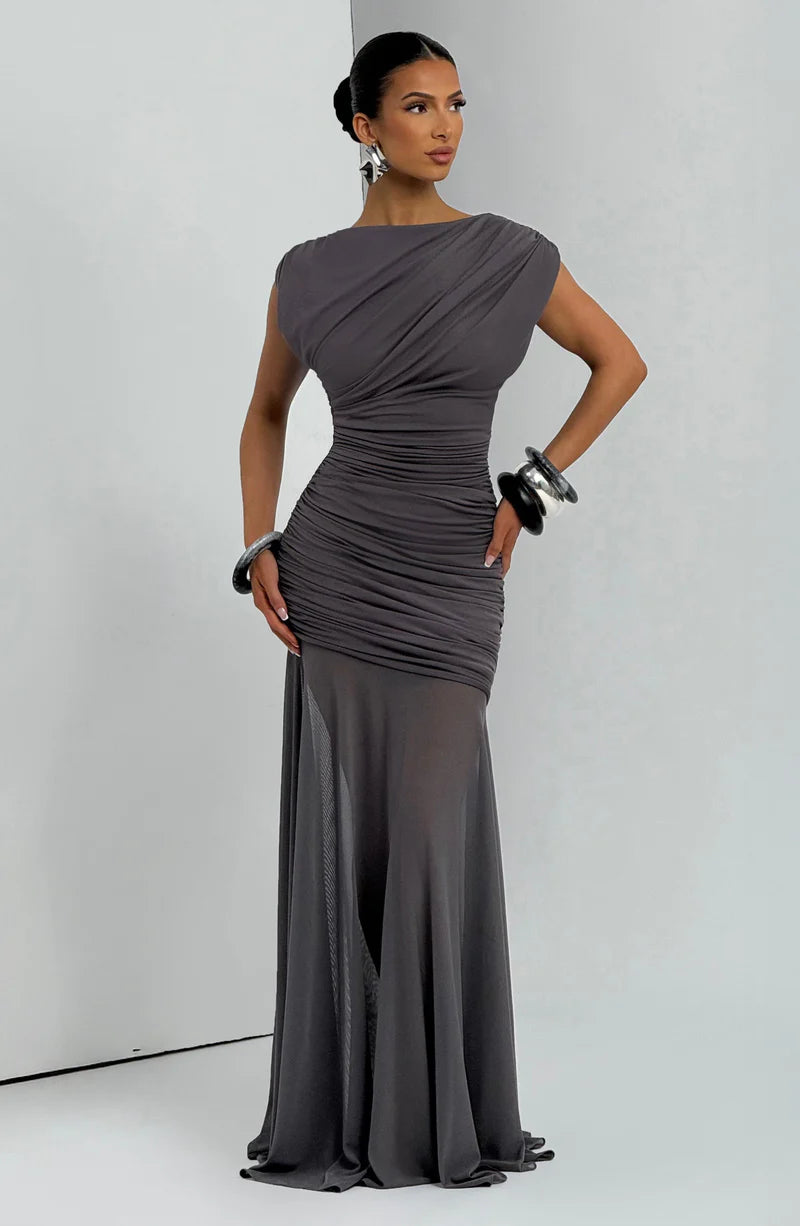 BABYBOO Demelza Maxi Dress Charcoal – THE PERFECT PFIT